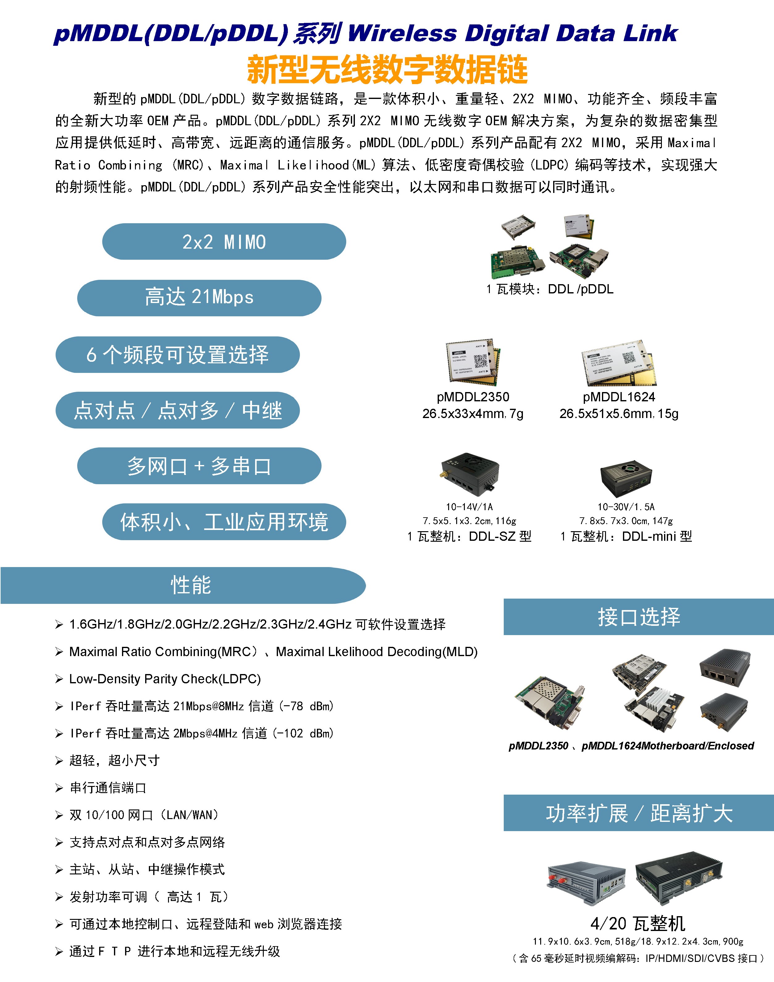 pMDDL系列新型无线数字数据链_深圳市华夏盛科技有限公司官网-COFDM/MESH/MIMO高清图传电台、工业无线以太网、数字数传电台/模块 ...